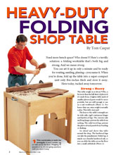 Heavy Duty Folding Shop Table Project Download – Popular Woodworking