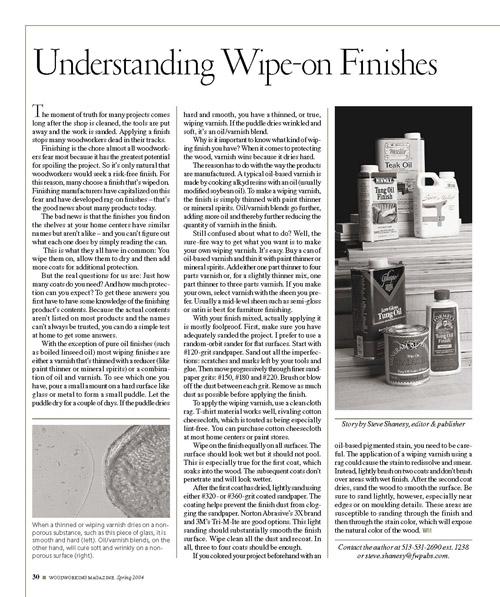 Understanding Wipe-on Finishes Digital Download – Popular Woodworking
