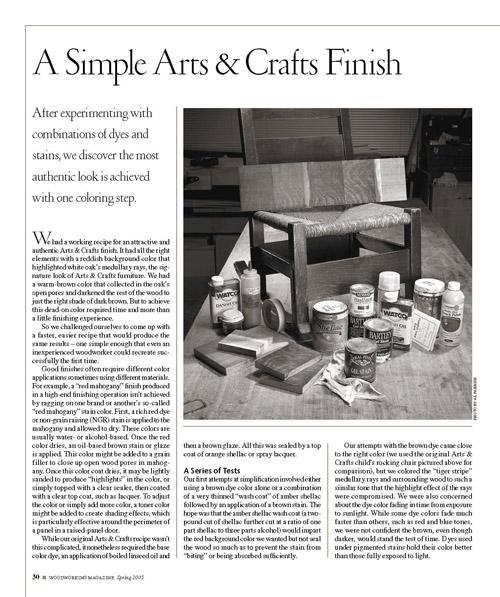 A Simple Arts & Crafts Finish Digital Download – Popular Woodworking