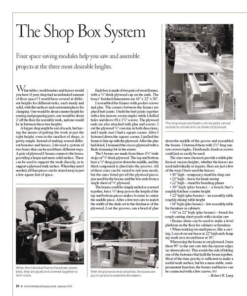 The Shop Box System Digital Download – Popular Woodworking