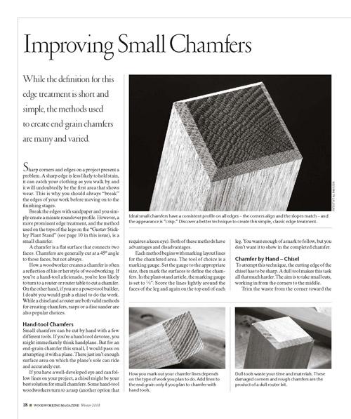 Improving Small Chamfers Digital Download – Popular Woodworking