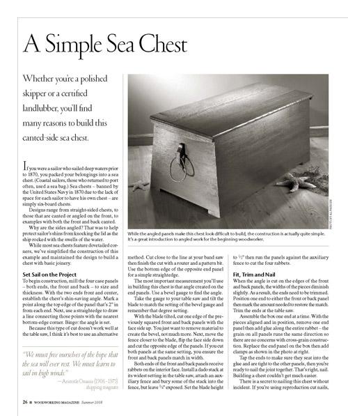 A Simple Sea Chest Project Download – Popular Woodworking