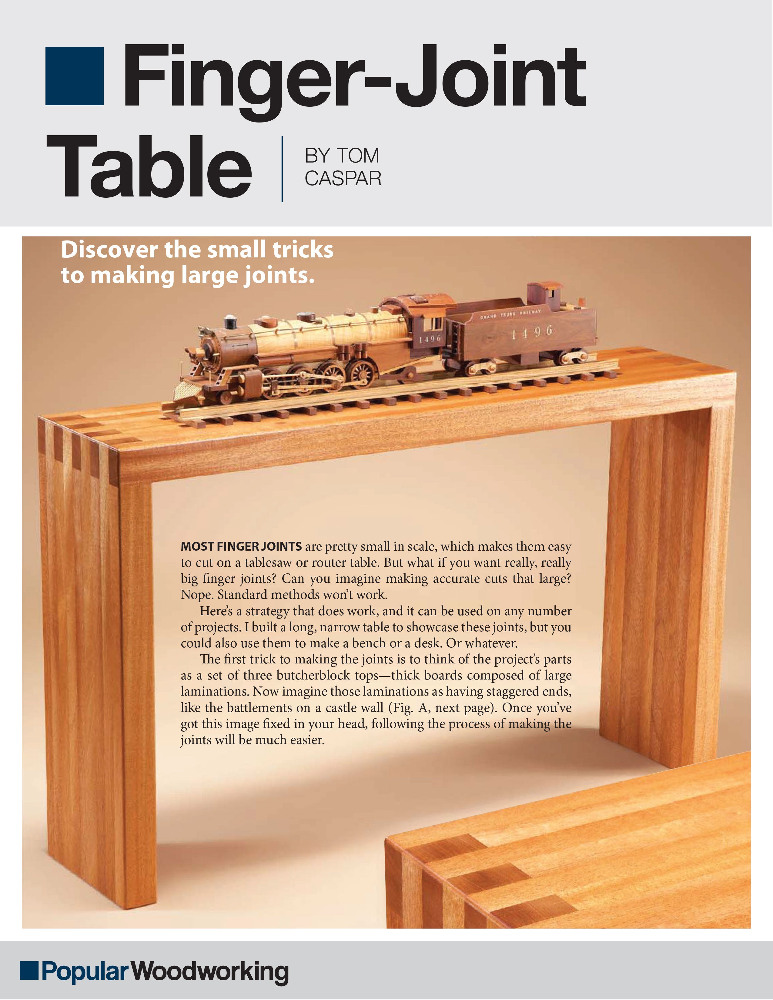 Finger-Joint Table Project Download – Popular Woodworking